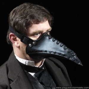 Long Half Plague Doctor Mask - Beak Mask for your Black Death Costume
